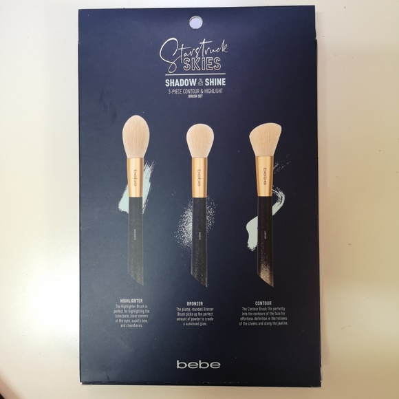 bebe | Makeup | Bebe Shadow Shine 3piece Brush Set | Poshmark